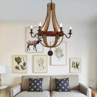 Lustre rustique façon farmhouse • Lustre tendance